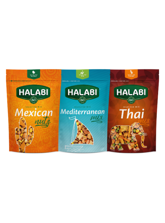Halabi Nuts - Variety Pack - 3 Flavors