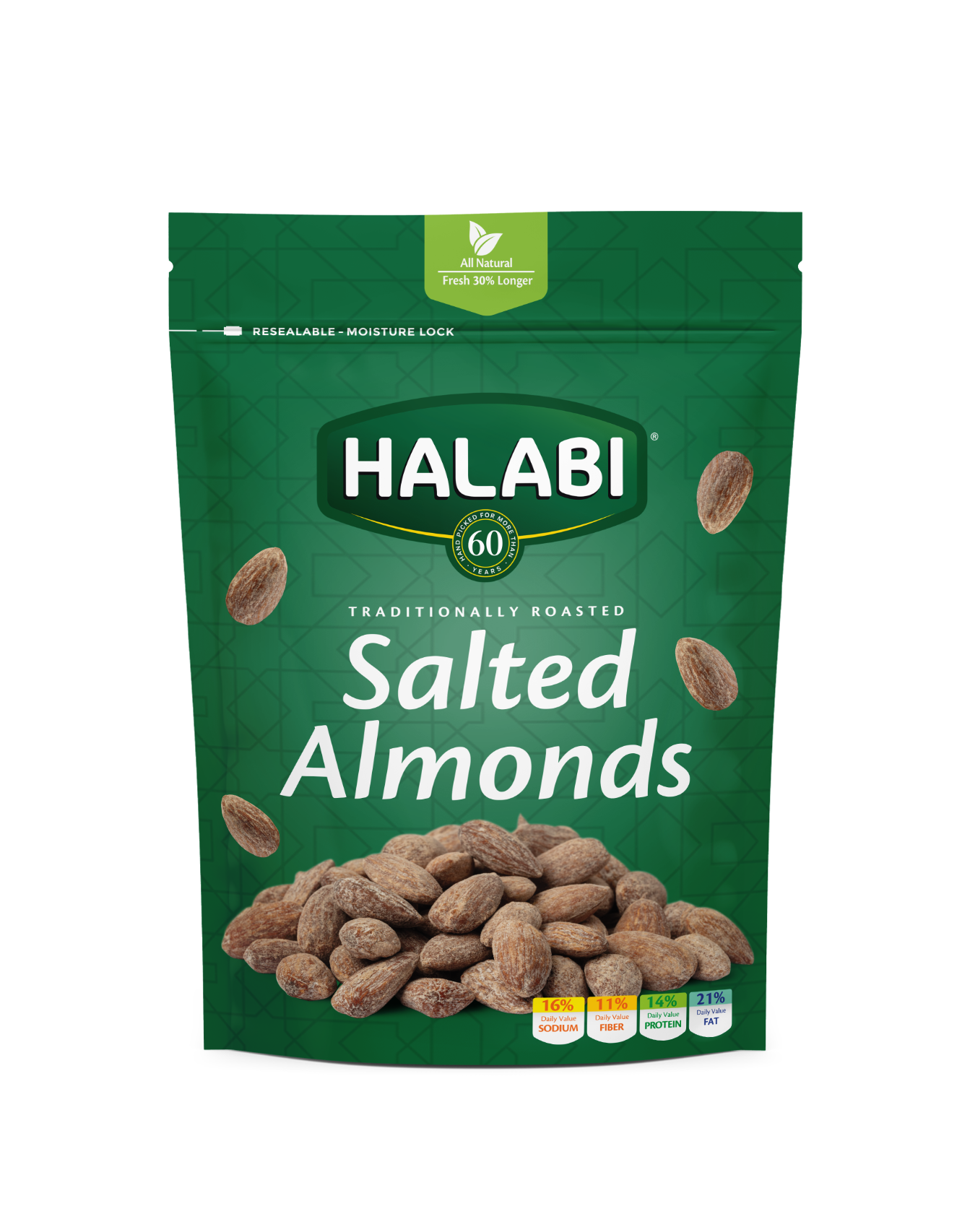 Halabi Nuts - SALTED ALMONDS 90G